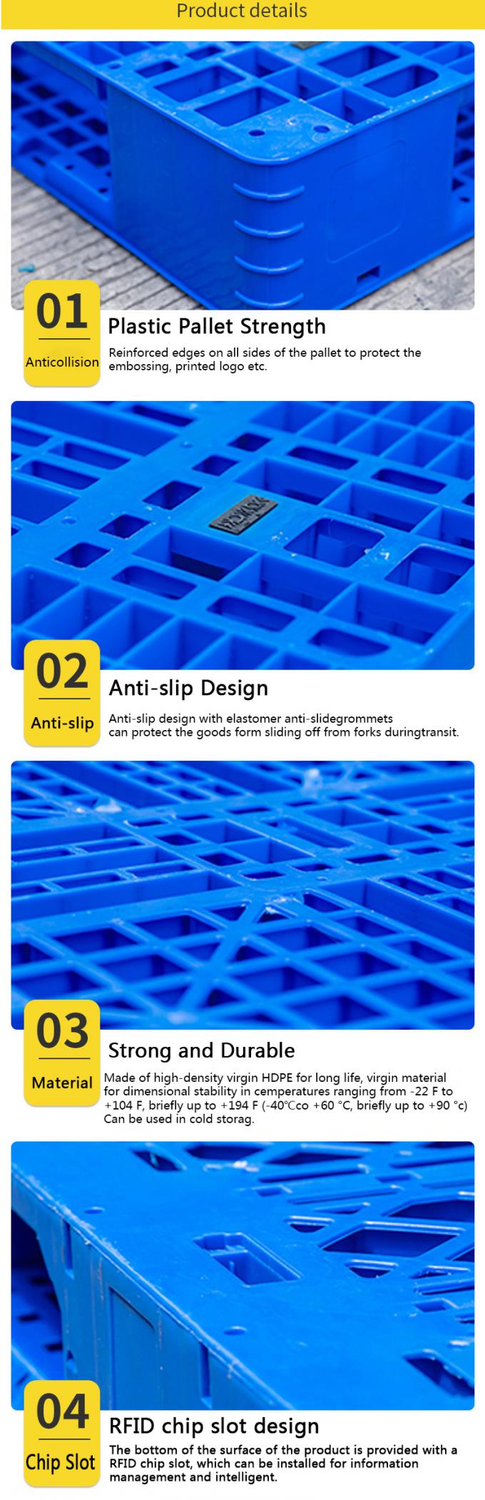 4000KG HDPE Op zwaar werk berekend Plastic Pallet Kringloopplastiek die ...